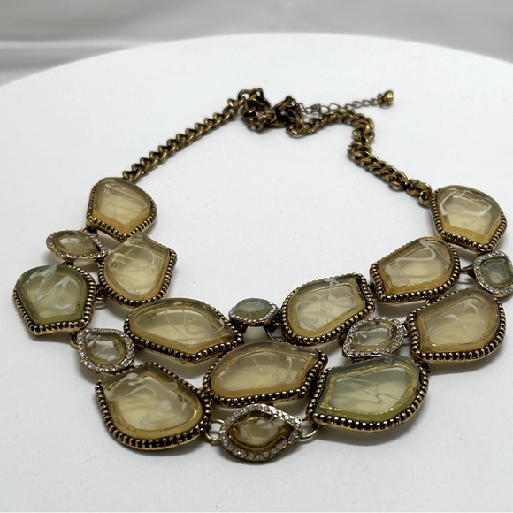 Charming Charlie | Jewelry | Charming Charlie Gold Necklace With Clear ...